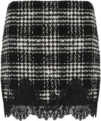 Twinset Femme, Jupes, Noir, Taille: 34 FR Minijupe à carreaux bouclette