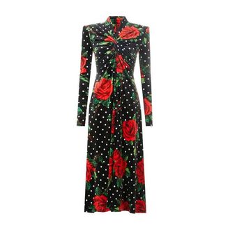Richard Quinn Robe Aline en velours