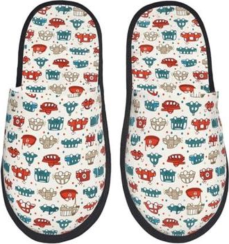 Generic Voiture Artoon Unisexe Slippers Chaud Chaussons Antid&eacute;rapantes Pantoufles Pour Hiver Int&eacute;rieur Maison M
