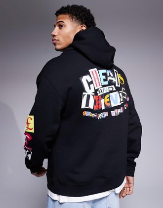 Cheats & Thieves Ransom - Kapuzenpullover in Schwarz mit R&uuml;ckenprint, 320 g/m&sup2;