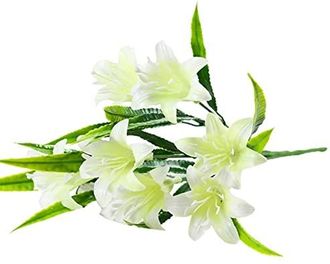 Generic Bouquet de fleurs de lys artificielles en tissu pour d&eacute;coration de mariage, maison et f&ecirc;te, plusieurs couleurs