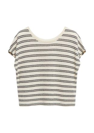 s.Oliver Sweatshirt Sweatshirt Gestreiftes Shirt in Strickoptik