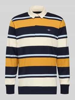 GANT Sweatshirt mit Polokragen und Label-Stitching