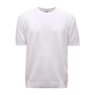 Alpha Studio Au-1150C 1000 T-Shirt Traforata - - Tops - Herren - Wei&szlig; - XL