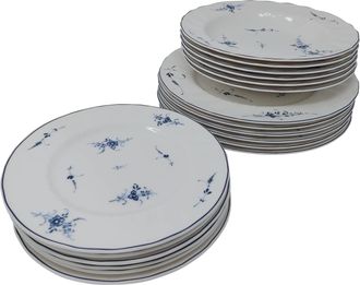 Villeroy & Boch 18-teiliges Tellerset Vieux Luxembourg, Blue, Porzellan, Geblümt, Geschirrset, Geschirr