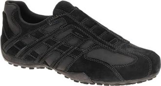 Geox Baskets Snake pour homme en daim noir, Noir, 40 EU