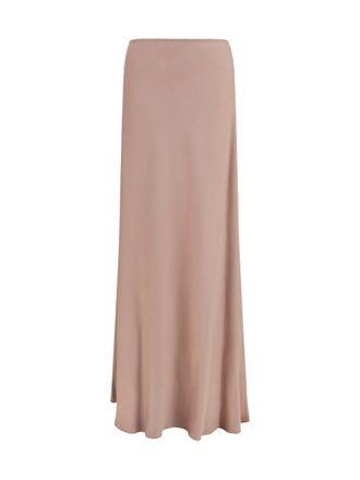 Fabiana Filippi Womens Lyocell Long Skirt Mocha-Meringue Mocha/meringue