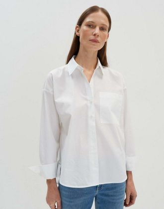 someday Langarmbluse Hemdbluse ZAMILLA Loose aus Baumwollpoppelin