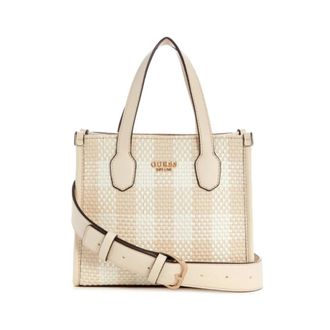 Guess Silvana Tote Bag mit 2 F&auml;chern - - Bags - Damen - Wei&szlig; - ONE SIZE