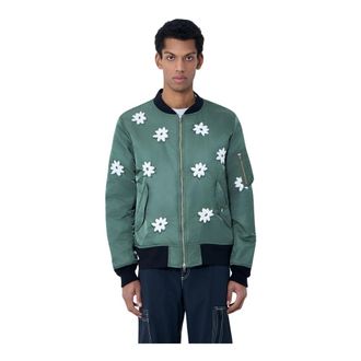 Noma t.d. Bestickte Bomberjacke - - Jackets - Herren - Gr&uuml;n - 2XL