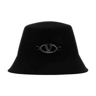 Valentino Garavani Felt Bucket Hat - - Accessories - Damen - Schwarzk - 56 CM