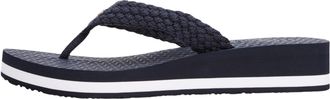 Tommy Hilfiger Damen Flip Flops Beach Sandal mit Plateau, Blau (Space Blue), 42