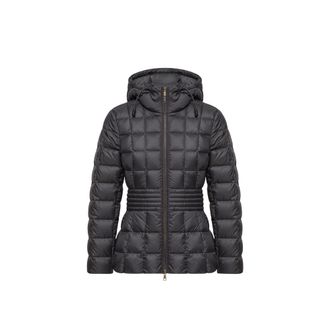 Moncler Moncler Engoulevent Square Quilted Hooded Short Down Jacket, Women, Black, Size: 00