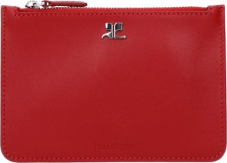 Courr&egrave;ges Femmes Porte-monnaie Cuir Rouge Et Rubis