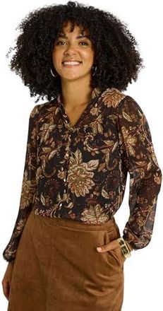 Grain de Malice Blouse en Voile imprimé Fleuri Femme