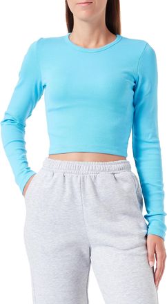 Jack & Jones JACK & JONES Damen JXFELINE STR LS Rib Tee JRS NOOS Top, Aquarius, XS