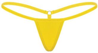 dPois Mini String Ficelle Femme Sexy Érotique Micro Bikini G-String sous-Vêtements Slip Taille Basse Tanga Lingerie Erothique Sexy Hot Jaune Taille Unique