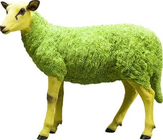 Kare Design Design Figurine Décorative Sheep Colore, Vert, Animal Mouton, Sculpture, Deco Interieur, Décoration Chambre, Salon, Maison, Cadeau, 60x21x49cm (H/L/P)