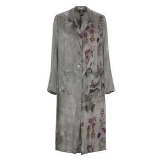 Avant Toi Femme, Manteaux, Gris, Taille: 36 FR Manteau &agrave; Imprim&eacute; Floral