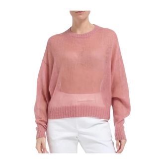 Brunello Cucinelli Round-Neck Strickwaren - - Knitwear - Damen - Rosa - S