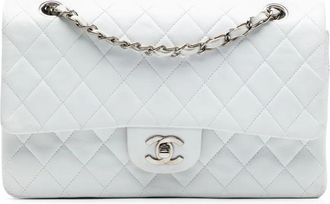 Chanel sac porté épaule Double Flap médium (années 1997-1999) - Blanc