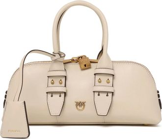 Pinko Pinko, Femme, Sacs, Blanc, Taille: ONE Size Sac &agrave; main horizontal Bowling