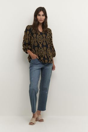 Culture Kurzarm-Bluse Casual fit Blac