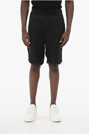 Never Enough Solid Color Linen Shorts with Belt Loops size 32