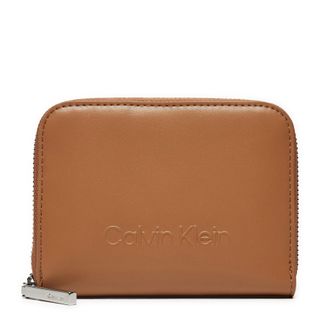 Calvin Klein Geldb&ouml;rse Calvin Klein Embossed Logo Zip Md K60K612437 Braun