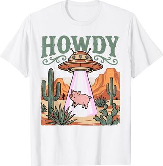 Image UFO Howdy Desert Pig T-Shirt