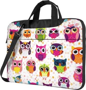 Generic Sac color&eacute; pour ordinateur portable de 15,6 pouces avec bandouli&egrave;re - Housse de protection antichoc pour ordinateur portable de 15,6 - Pour homme et f