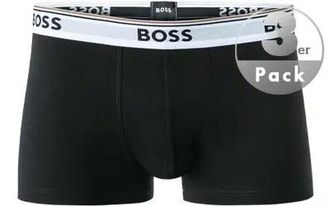 HUGO BOSS Herren Trunks schwarz Baumwolle unifarben