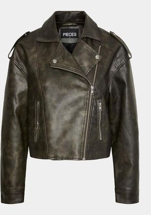 Pieces Jacke aus Kunstleder Amina 17149311 Braun Regular Fit