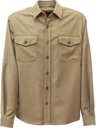 Cruna Giacca Overshirt in Lana Tecnica - - Shirts - Herren - Beige - M