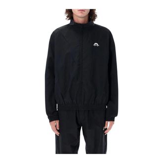 Marine Serre Homme, Vestes, Noir, Taille: M Nylon Track Jacket