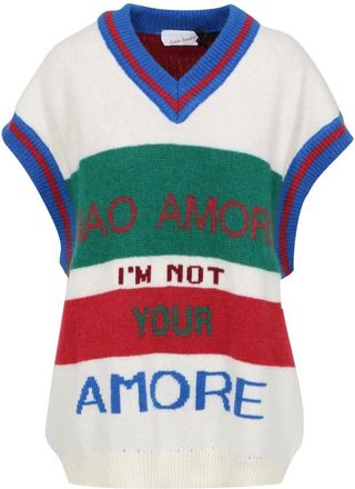 Giada Benincasa Femme, Pulls, Multicolore, Taille: 36 FR V-neck Tricots