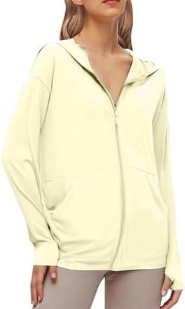 Generic Vestes pour femmes 2026 en soie glac&eacute;e veste de protection solaire coupe ample manches courtes &eacute;t&eacute; l&eacute;g&egrave;re et respirante, jaune, XXL