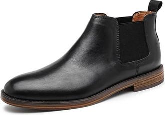Generic Bottines Chelsea en cuir v&eacute;ritable pour homme - Style d&eacute;contract&eacute; - Confortables - Pour homme, Noir, 39 2/3 EU