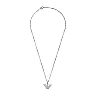 Emporio Armani mens Necklace, Edelstahl, Silver, Length: 525mm, Width: 24mm