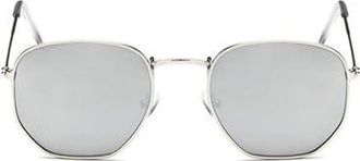 Generic Lunettes De Soleil En Métal For Hommes, Conduite, Vacances, Sports Plein Air, Femmes(Silver)