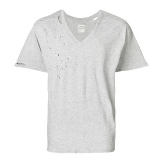 Zadig&Voltaire T-shirt Tonga &agrave; col en V - Homme - Tops - Gris - Taille: XL