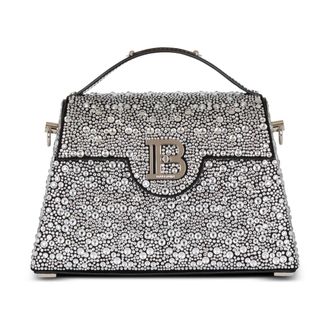Balmain Femme, Sacs, Gris, Taille: ONE Size Sac B-Buzz Dynasty en cuir su&eacute;d&eacute; et strass