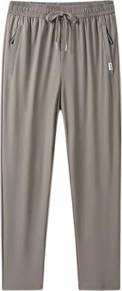 Generic Pantalon de jogging pour homme - Unisexe - Stretch - S&eacute;chage rapide - Pantalon stretch d&eacute;contract&eacute; avec taille &eacute;lastique et cordon de serrage, kaki, 4