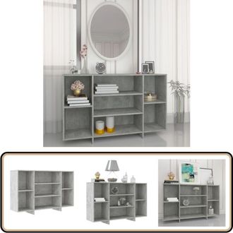vidaXL Buffet gris béton 120x30x75 cm bois dingénierie - Buffet - Meuble De Rangement - Commode - Armoire - Mobilier