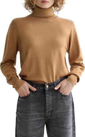 Scotch & Soda Damen Relaxed-fit Roll Neck Pullover Sweater, Tobacco Melange, L EU