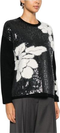 Pennyblack Femme, Pulls, Noir, Taille: 40 FR Godezia Tricot &agrave; col rond