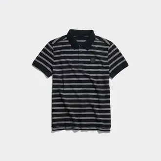 Canada Goose Beckley Poloshirt mit Tonal Disc und Streifen (M&auml;nnlich, Black Talbot Stripe, S)