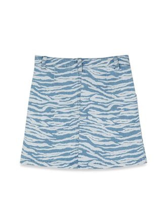 Kenzo Cotton-Blend Skirt - Blue