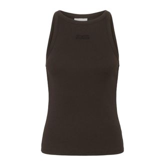 Gestuz D&eacute;bardeur avec logo en strass Mol&eacute; - Femme - Tops - Brun - Taille: 44 FR