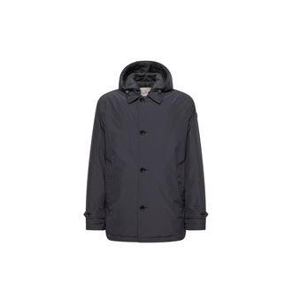 Moncler Moncler Evrine Hooded Down Parka, Men, Blue, Size: 0